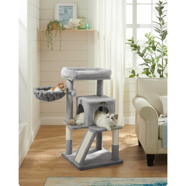 Feandrea Cat Tree, Multi-Level Cat Tower with Widened Perch for Large ...