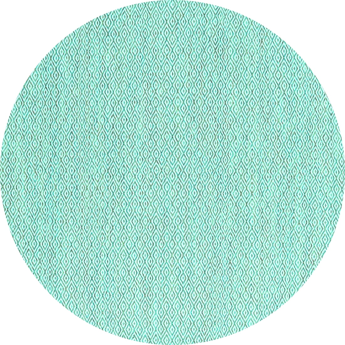 Ahgly Company Indoor Round Solid Turquoise Blue Modern Area Rugs, 6 ...