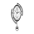 Modern Pendulum Wall Clock for Living Room, Round Decorative Silent Non ...