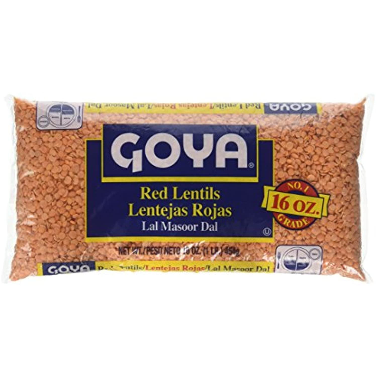 Goya Red Lentils Lentejas Rojas 16 Oz. Pack Of 3. - Walmart.com