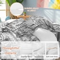 Black Abstract Art 4 Piece Duvet Cover Set Full Size Classical World ...