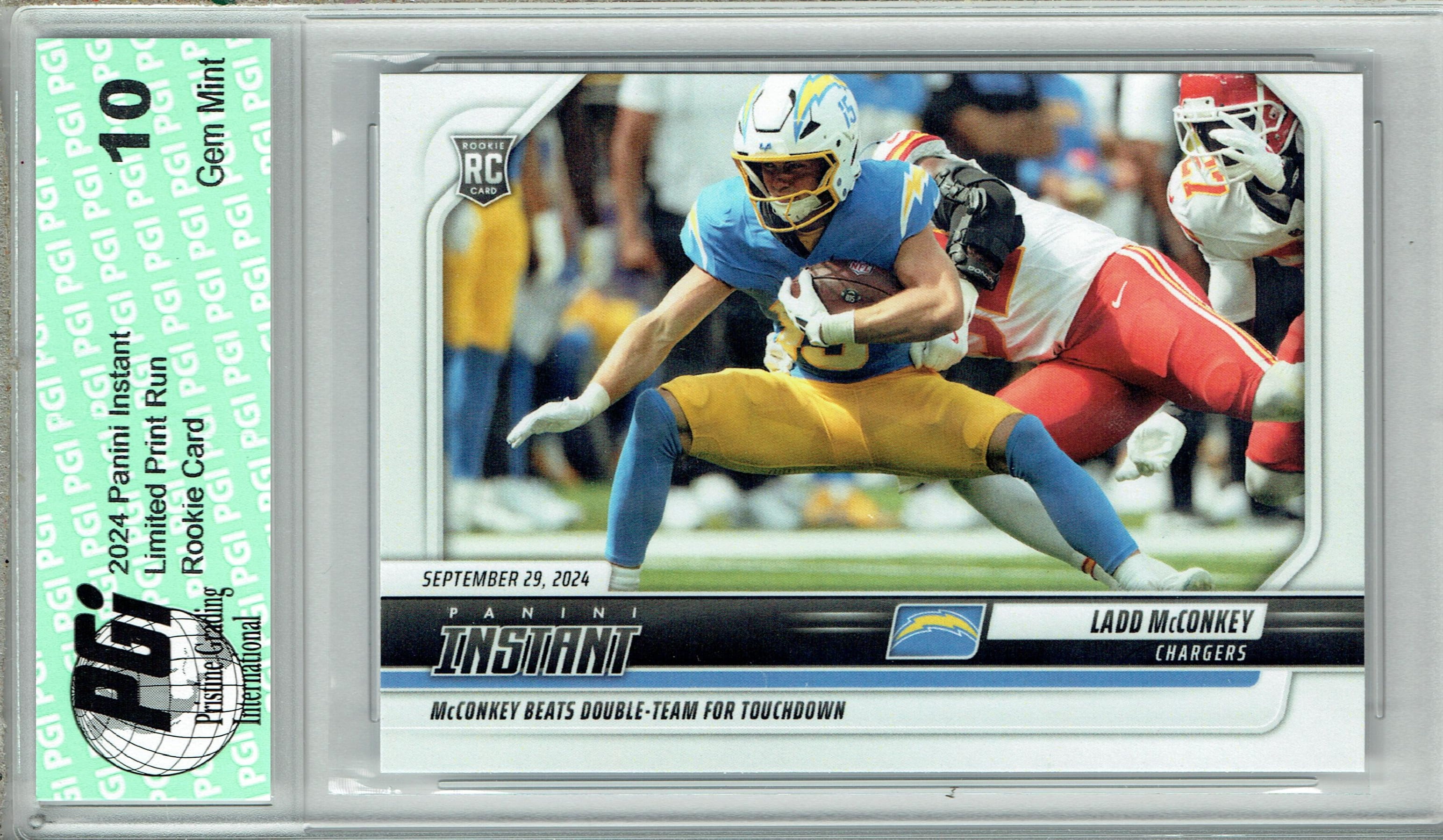 Ladd McConkey 2024 Panini Instant #64 Just 257 Made! Rookie Card PGI 10 - Walmart.com