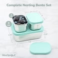 Stainless Steel Lunch Box Set - 750mL & 230mL Food Storage Nested Bento ...