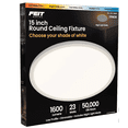 Feit Electric 15 in LED Flush Mount Ceiling Light with Night Light ...