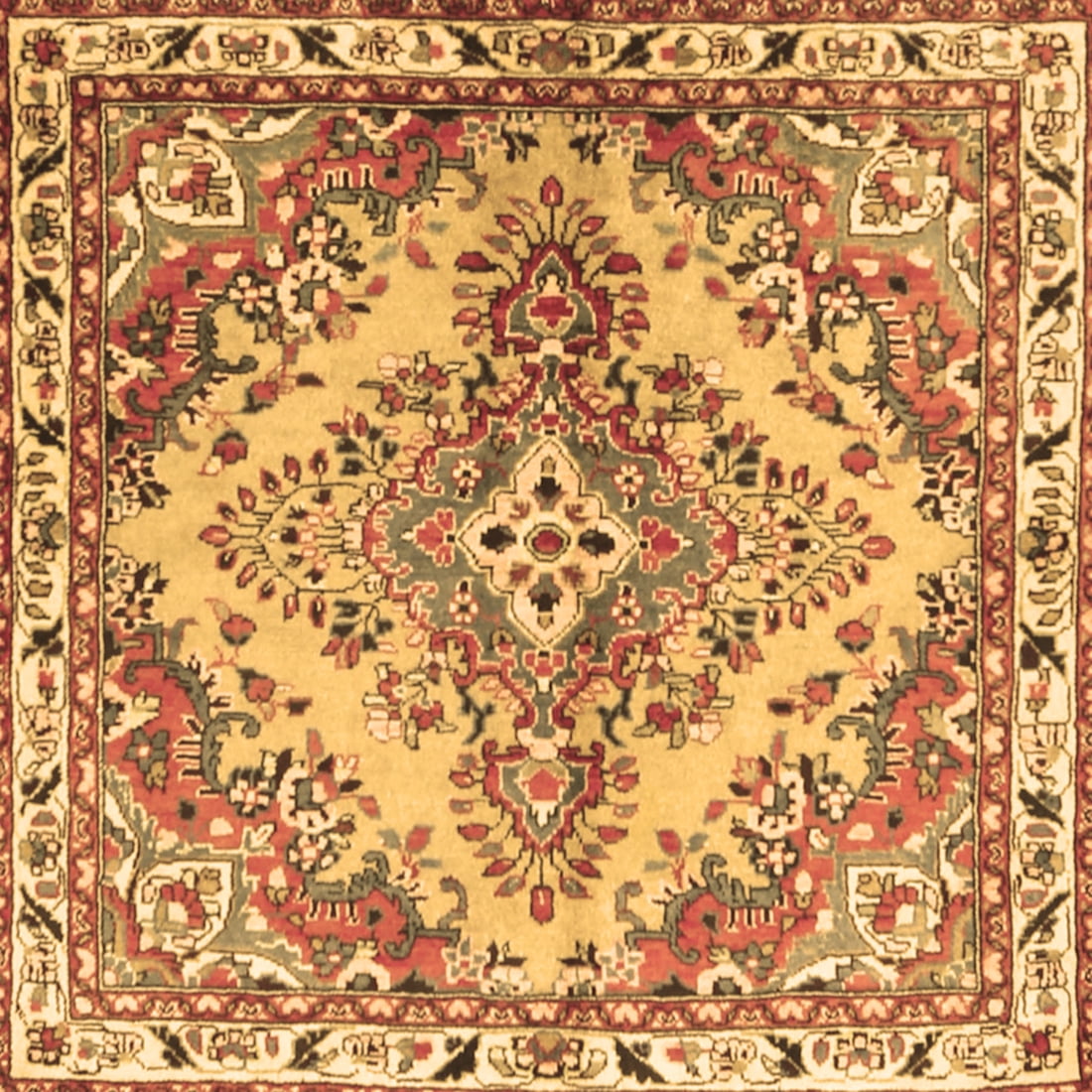 Ahgly Company Indoor Square Persian Brown Traditional Area Rugs, 5 ...