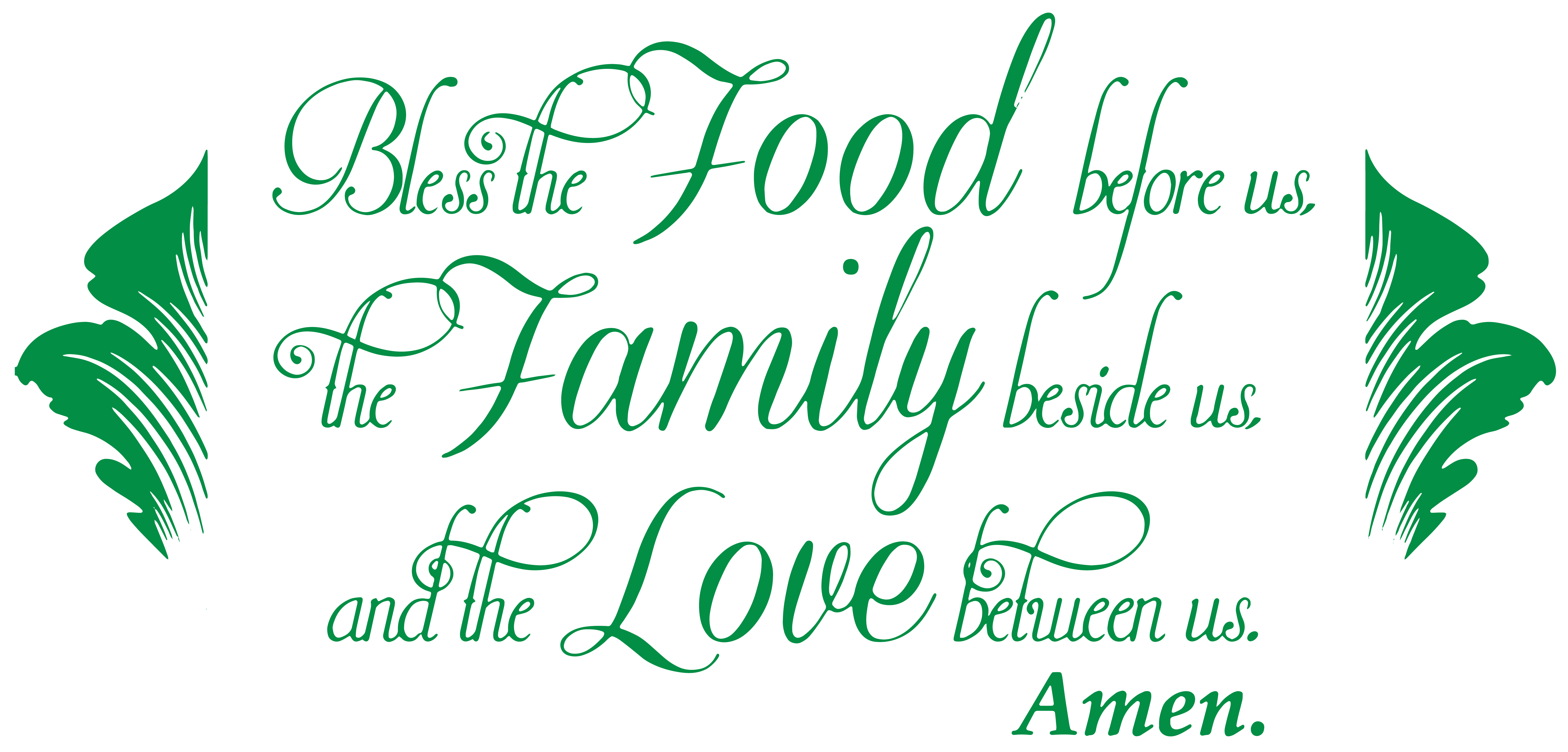 Amen - Bless the Food before us, the Family besideâ ¦ Vinyl Decal ...