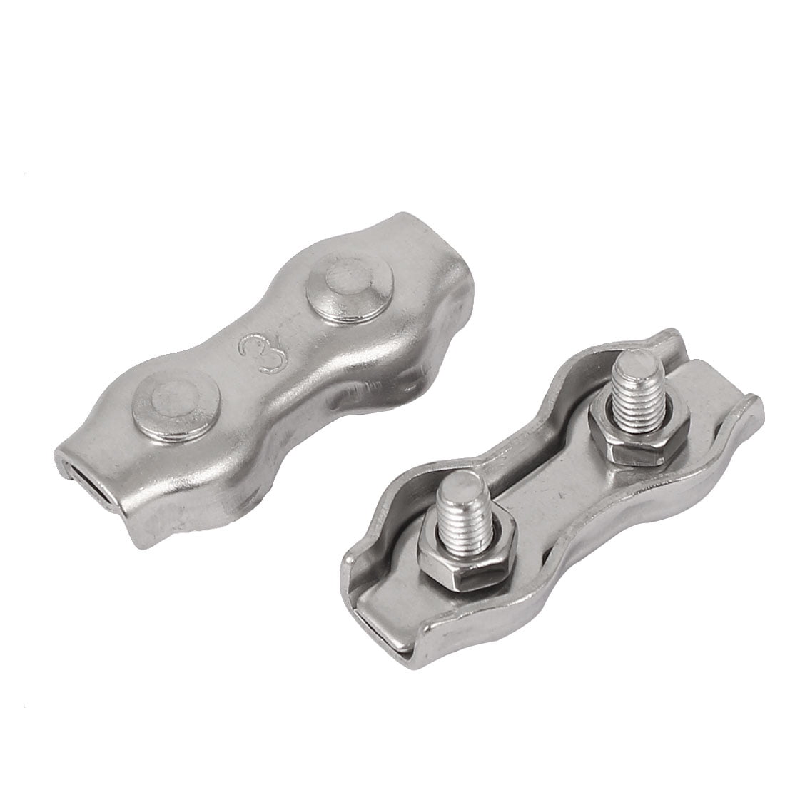 M4 Stainless Steel Duplex 2-Post Wire Rope Clip Cable Clamp 20 Pcs ...