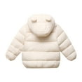 Cute Winter Down Coats for Kids Baby Boys Girls Ultra Light Puffer Padded Jacket Bear Hoods ...