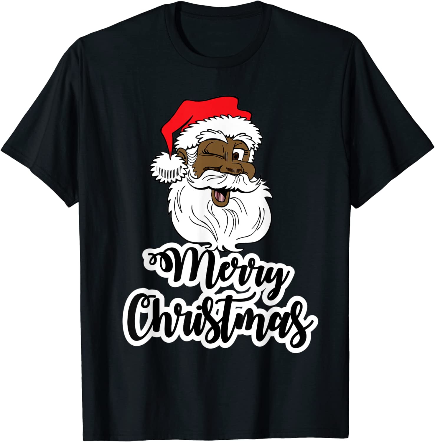 Black Winking Santa Merry Christmas African American Santa - Walmart.com