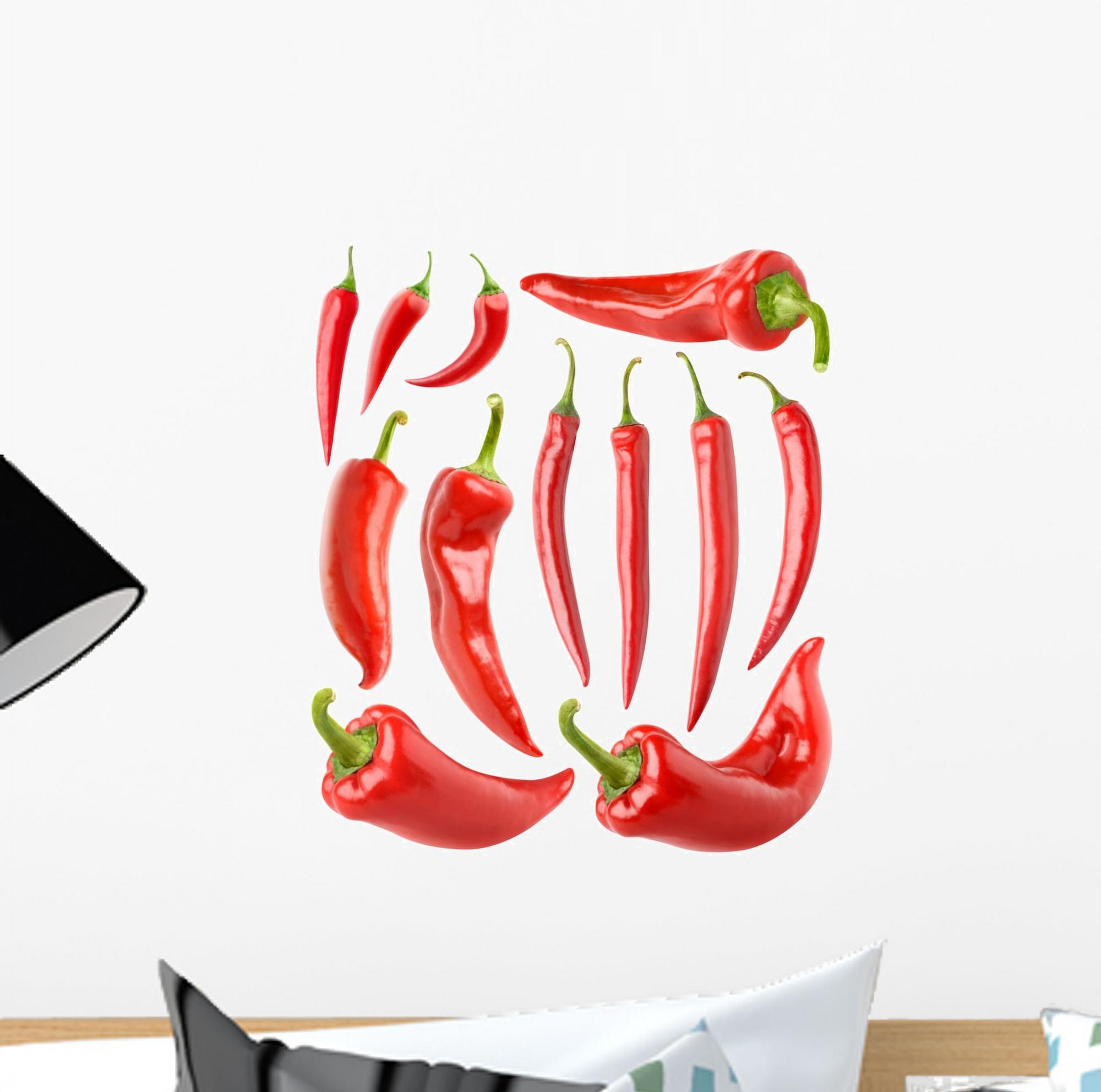 Various Hot Chili Peppers Wall Decal Sticker Set Wallmonkeys Individual ...