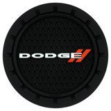 Plasticolor Dodge Automotive Cup Holder Coasters, Black, 2 Pack ...