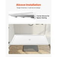 KFFKFF Rectangular Shower Pan, 60″ L x 36″ W Single Threshold Base ...