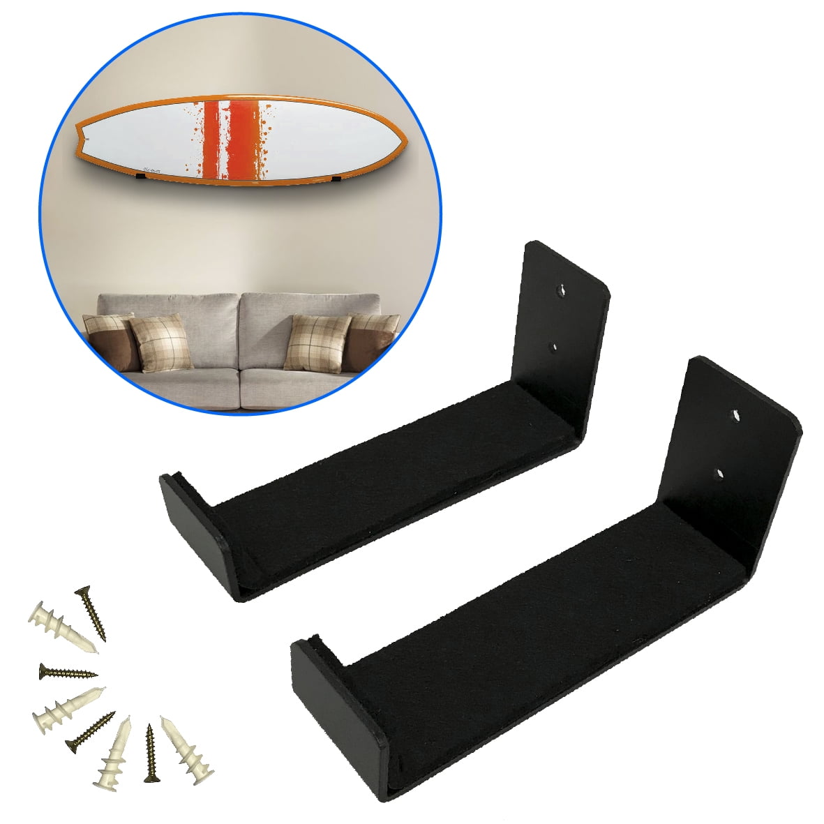 EasyGo Surfboard Wall Rack – Short Board & Longboard Storage ...