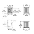 Pemberly Row Modern 16x16" Square Coastal Plastic Planter in White ...