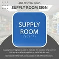 ADA CENTRAL SIGNS - 6" X6" Supply Room Sign - ADA Compliant Tactile ...