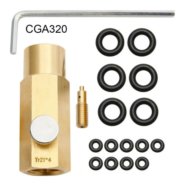 Baiwo TR21-4 to CGA320/W21.8 Cylinder Refill Adapter Soda Maker Tank Connection Kit - Walmart.ca