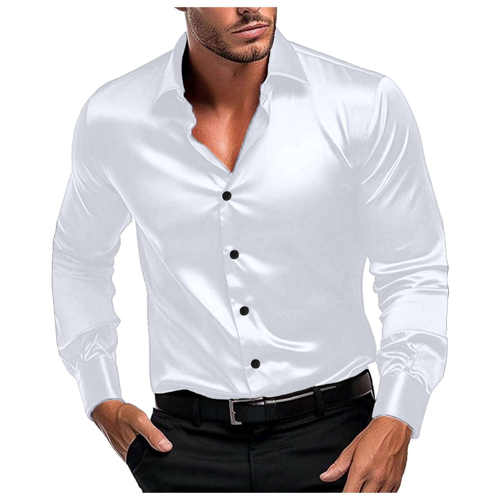 Click here for Ediodpoh Male Stretch Dress Shirts Formal Wedding... prices
