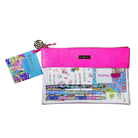 Lilly Pulitzer Exotic Garden Neon Pink Writing Pen and Pencil Kit ...