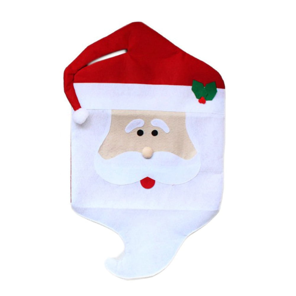 Christmas Chair Covers Santa Claus Christmas Chair Slipcover Dinner ...