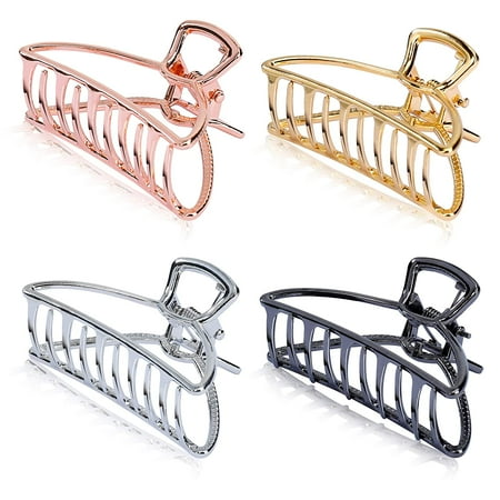 Metal Claw Clips Large Hollow Non-Slip Hairpin Catcher Jaw Clamp ...