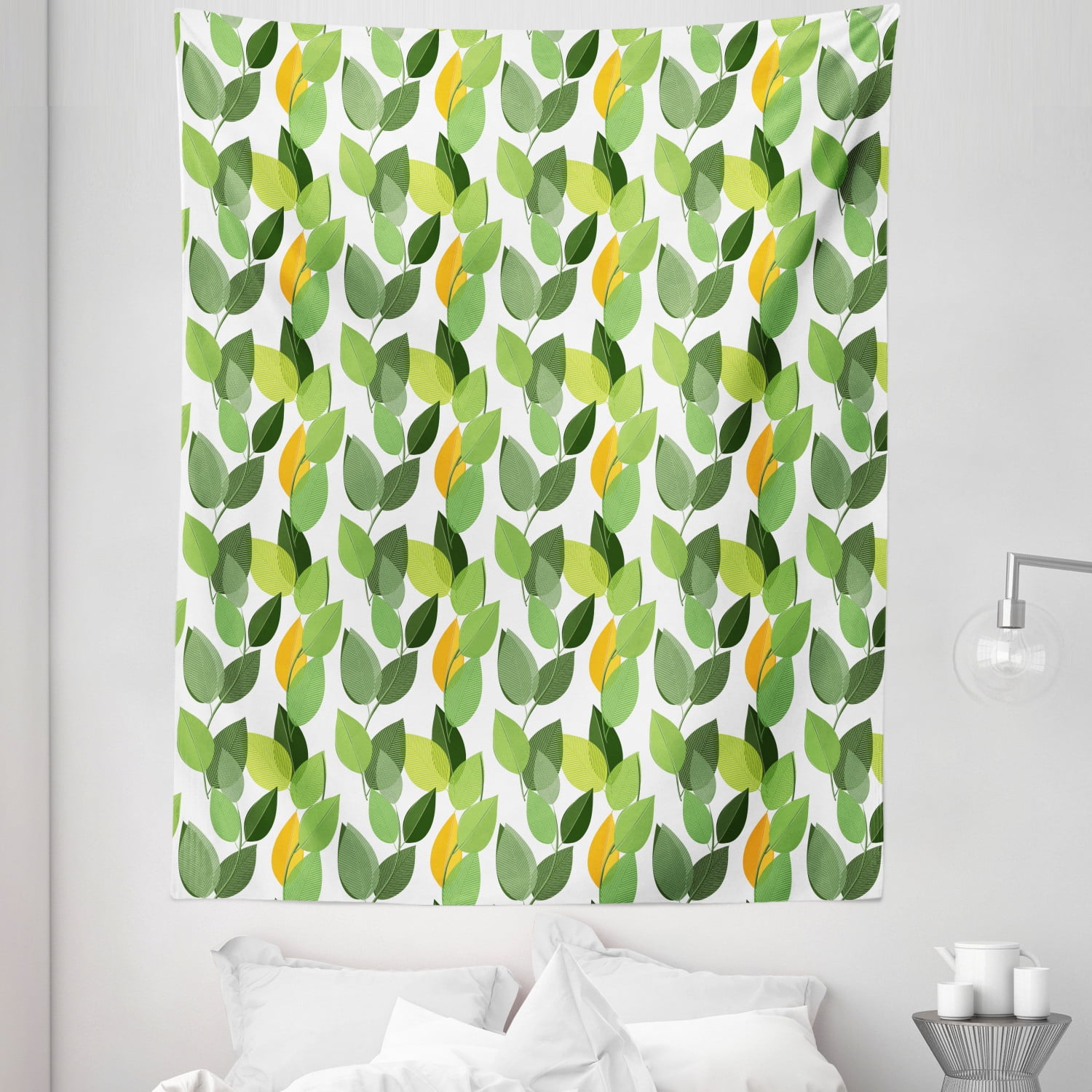 Leaves Tapestry, Mother Nature Feng Shui Themed Vegetation Growth ...