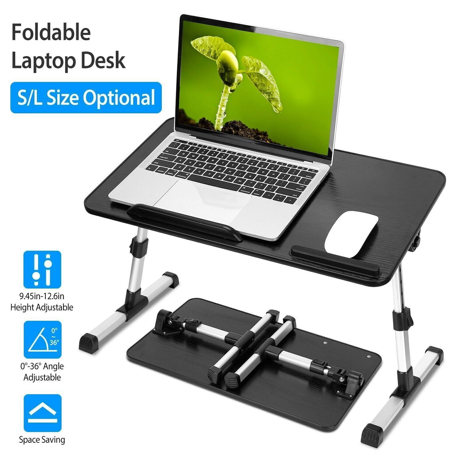 Heavy Duty Table Laptop Lap Tray High & Low PC Stand Bed Dining Table ...