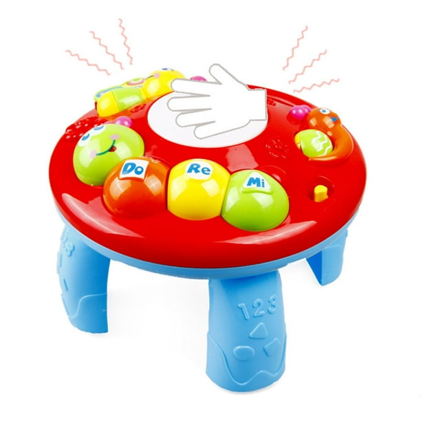 Luzkey Baby Musical Learning Table Developmental Toys With Lights Music Activity Center Musical Instrument Toy For Babies Kids Boys Christmas Gifts Mu