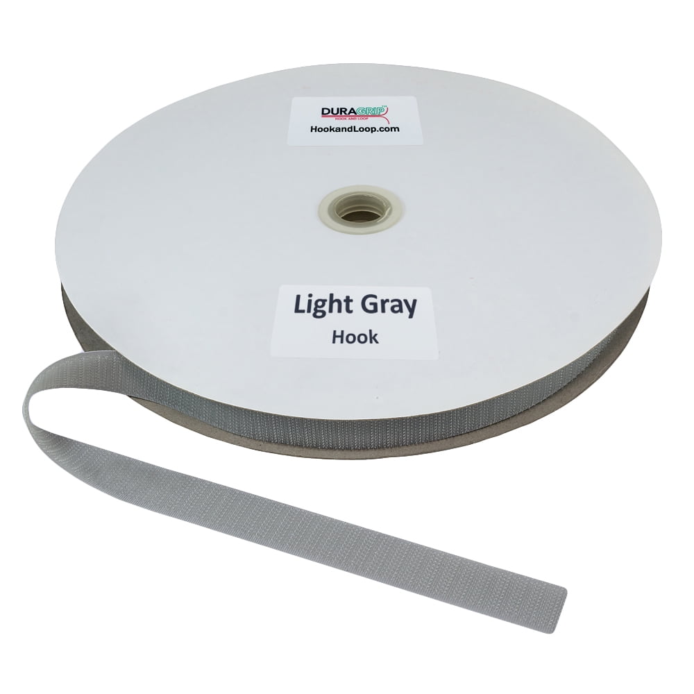 DuraGrip® Brand - 3/4" Light Gray Hook Sew-On - Walmart.com