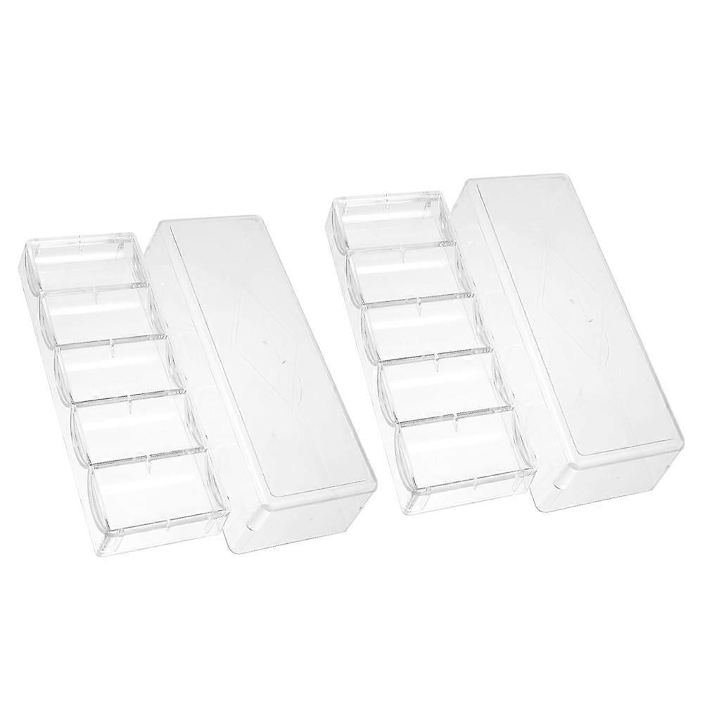 Poker Chips Storage Box with Cover – Transparent Chip Tray Organizer ...