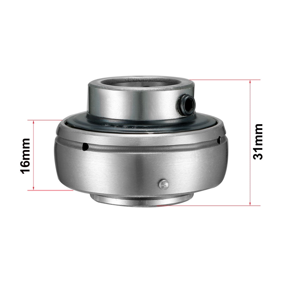 UC204 Insert Bearings, 20mm Bore Diameter, Chrome Steel, Set Screws ...