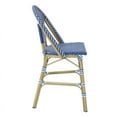 Furniture of America Reo Aluminum Patio Counter Dining Chair in Blue ...