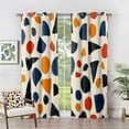 Color Block Blackout Curtains, Colorful Geometric Modern Curtains for ...