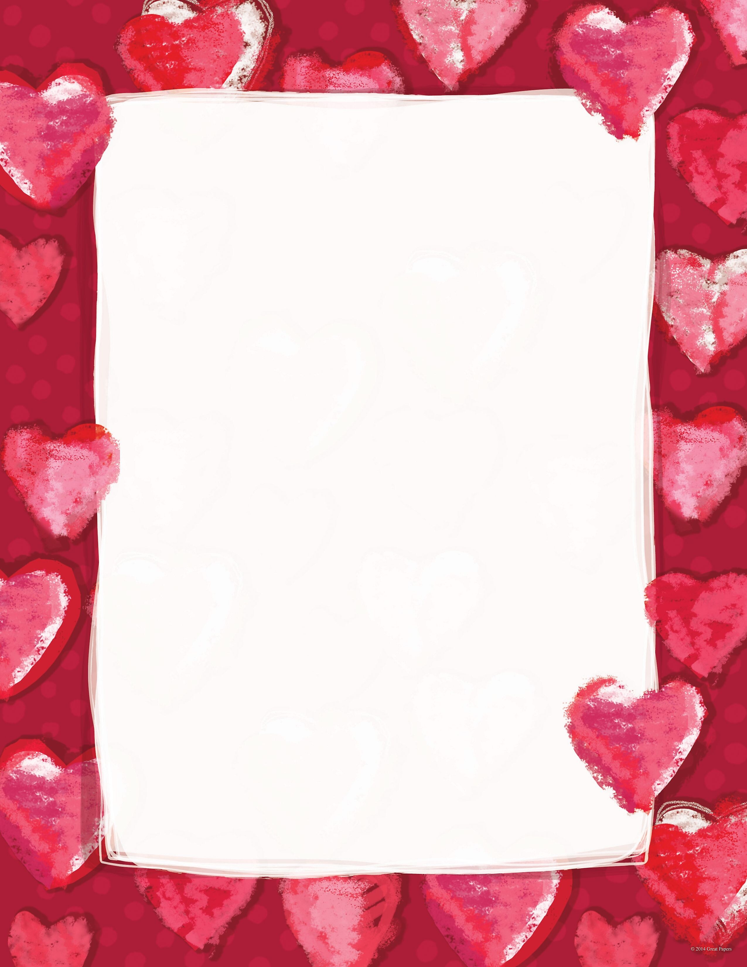Great Papers Fuzzy Hearts Letterhead 80/Pack 2012409 - Walmart.com