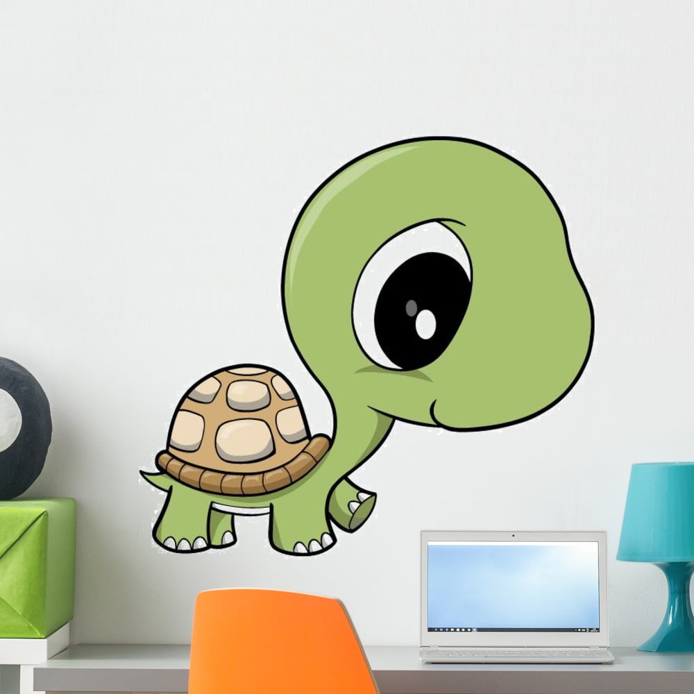 Cute Baby Turtle Wall Decal Sticker by Wallmonkeys Vinyl Peel and Stick ...