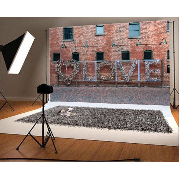MOHome Love Locks Backdrop 7x5ft Anniversary Valentine's Day Background ...