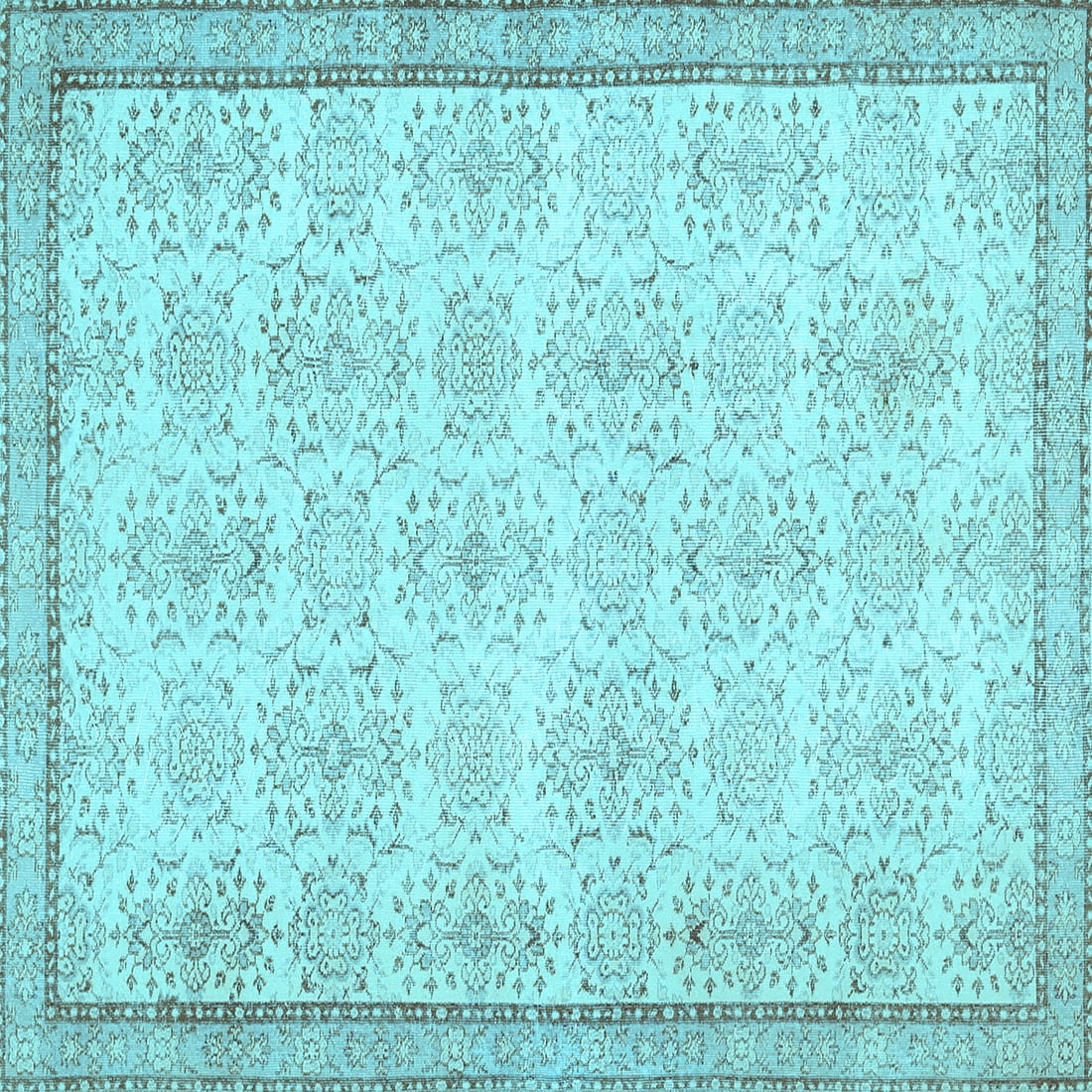 Ahgly Company Indoor Square Abstract Light Blue Contemporary Area Rugs ...