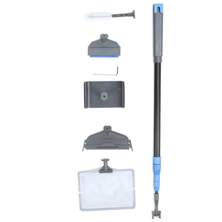 Fish Cleaner Set, Net Pocket Aquarium Cleaning Tool Fish Brush Rod For ...