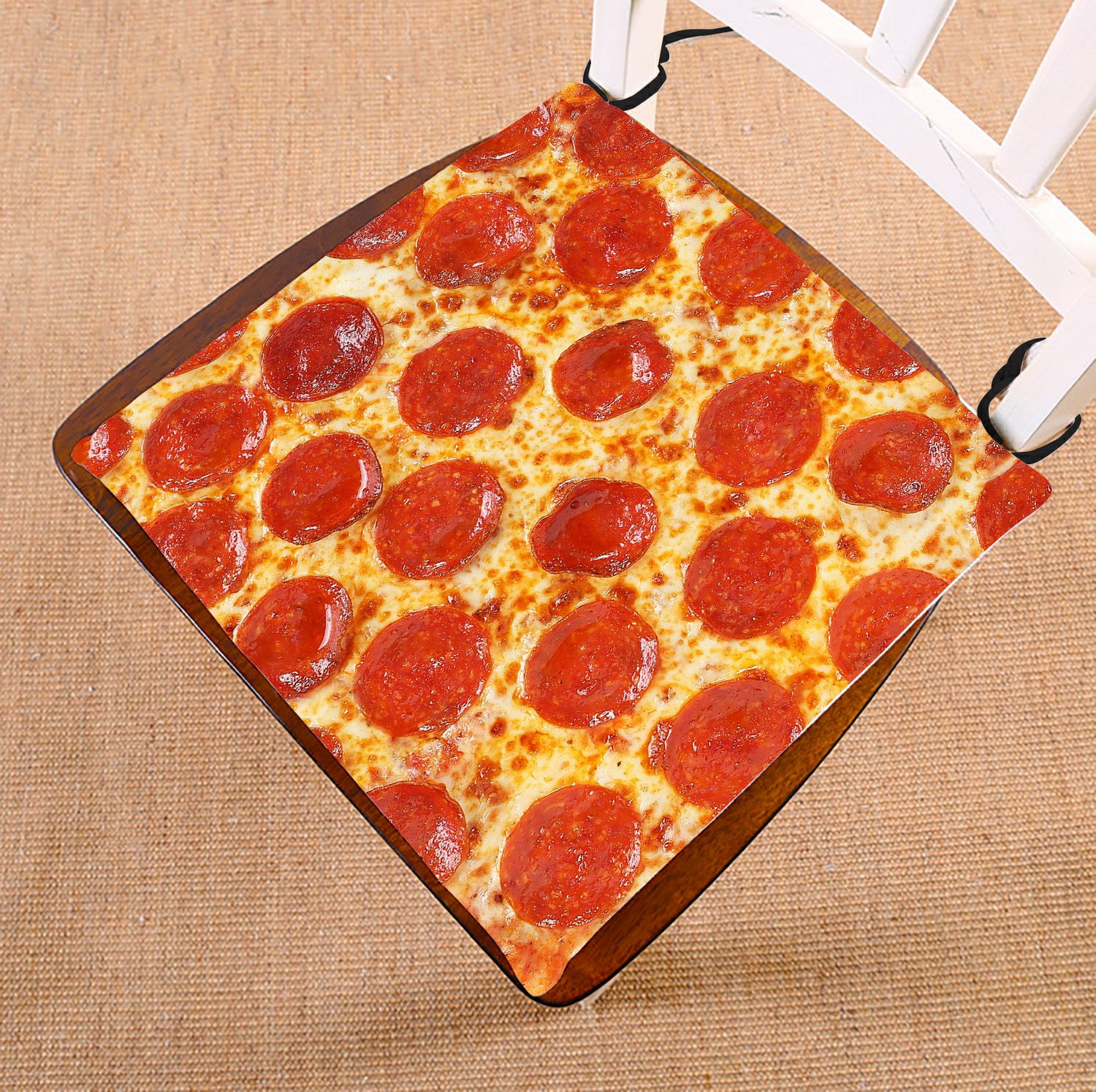 PHFZK Pizza Chair Pad, Italian Classic Pepperoni Pizza Seat Cushion ...