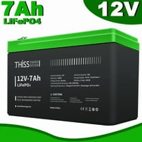 12V 7Ah LiFePO4 Lithium Battery - 4000+ Cycles Deep Cycle, Built-in BMS ...