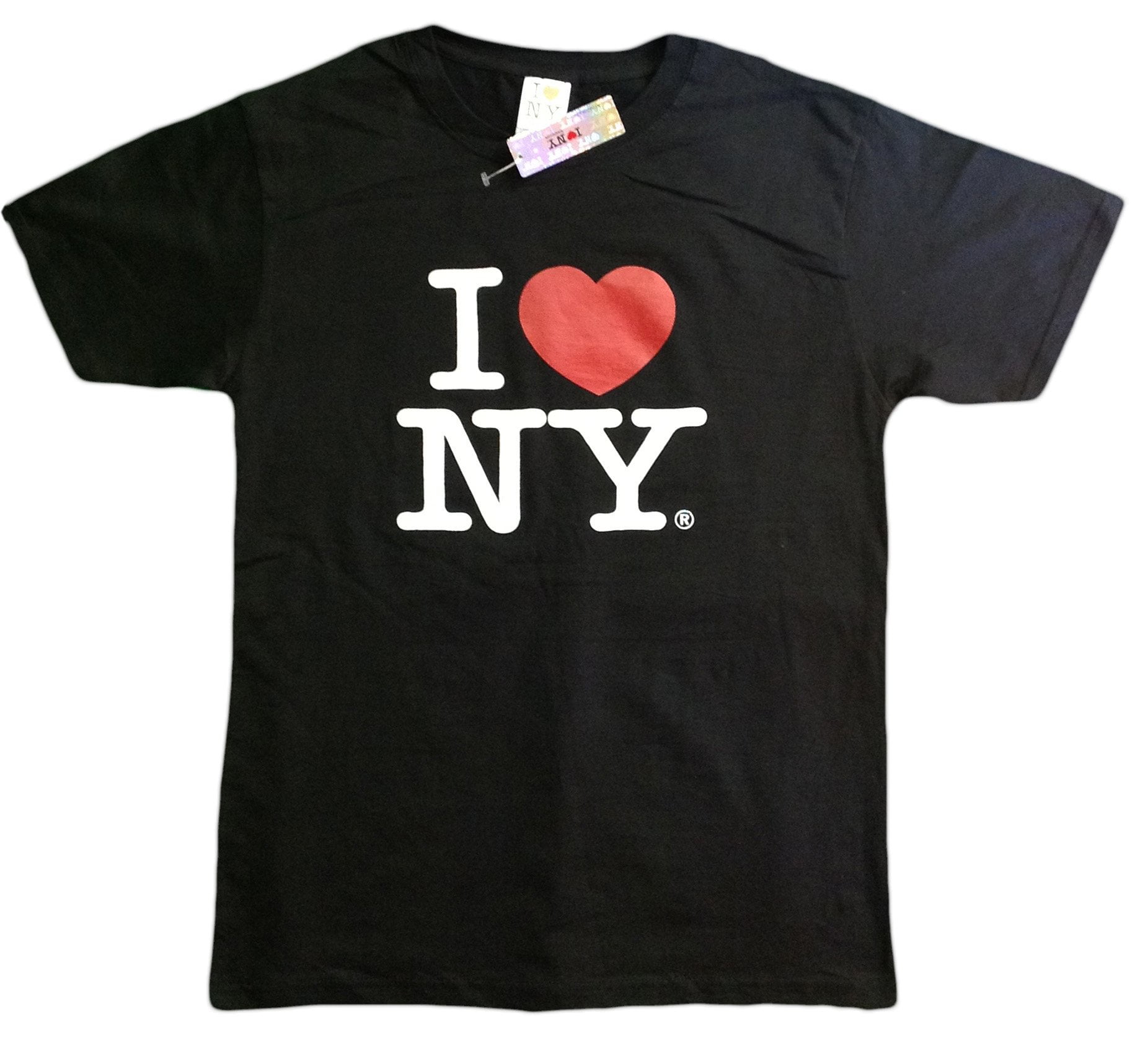 I Love Ny New York Short Sleeve Screen Print Heart T Shirt Black 2xl