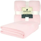 PAVILIA Microfleece Solid Polyester Cozy Fleece Blanket | Lightweight ...