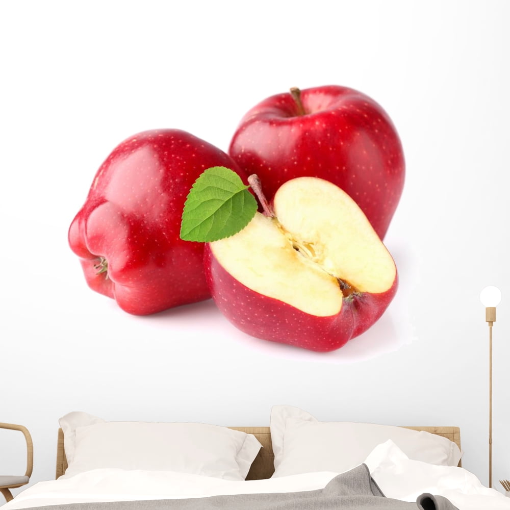 Red Apples Closeup Wall Mural Decal Sticker, Wallmonkeys Peel & Stick ...
