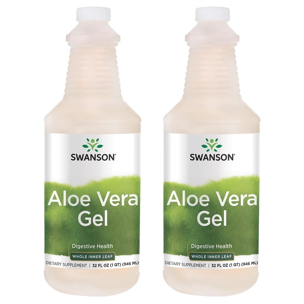 Swanson Aloe Vera Gel - Whole Inner Leaf 32 fl oz Gel 2 Pack - Walmart.com