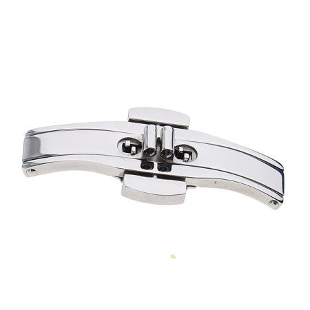 Stainless Steel Double Push Button Butterfly Deployment Watch Buckle ...