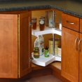 Knape & Vogt Lazy Susan 24" Kidney Polymer White, 2 Shelves, Top And ...