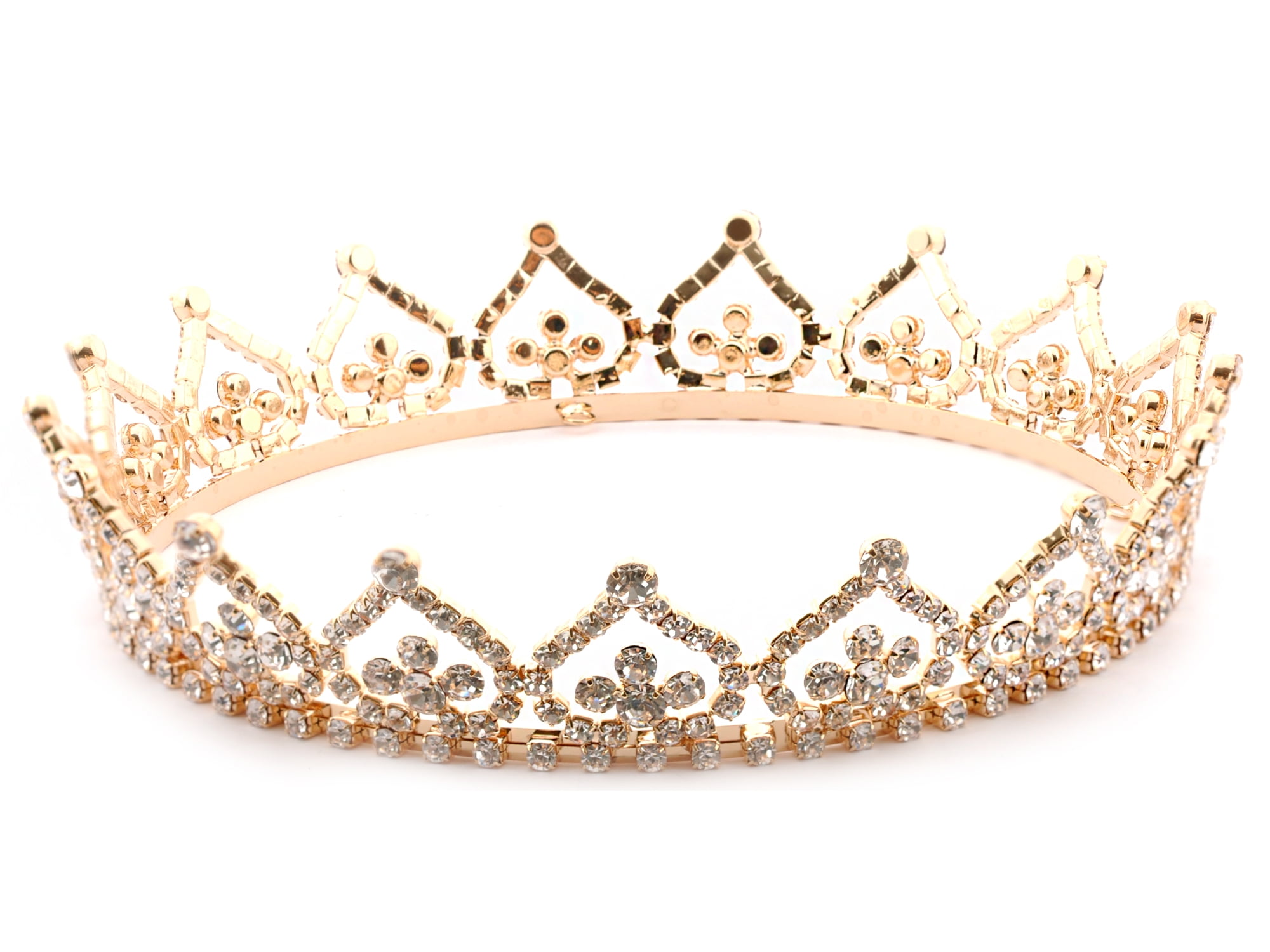 Wedding Tiara Gold Plating Crown Tiara Hair Comb - Walmart.com