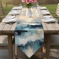 Coastal Beach Table Runner Linen Burlap Table Runner 72 Inches Long ...