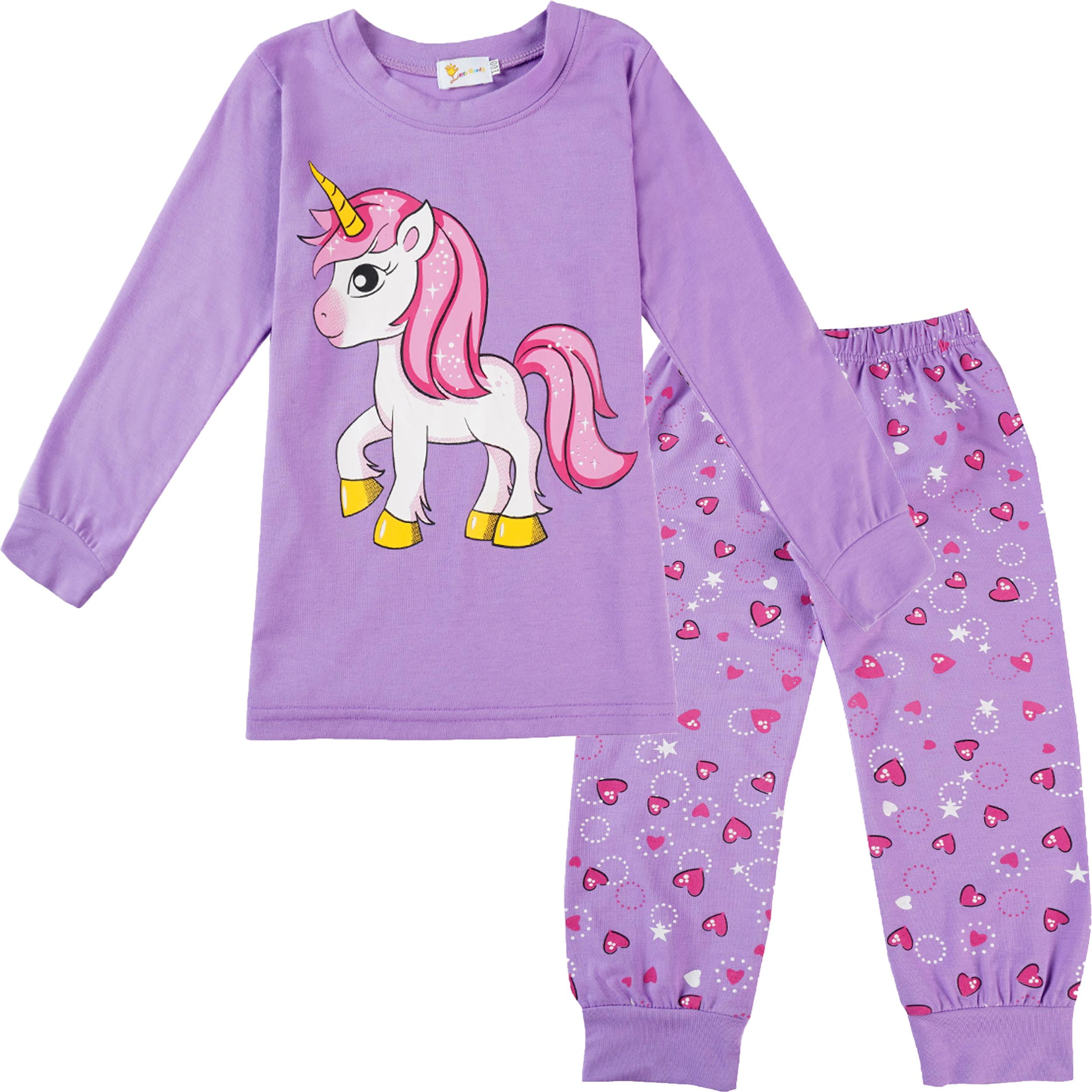 Little Hand - Little Hand Toddler Girls Pajamas Sets Purple Unicorn 100 ...
