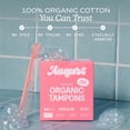 August Organic Cotton Regular Tampons, 24 Count - Walmart.com