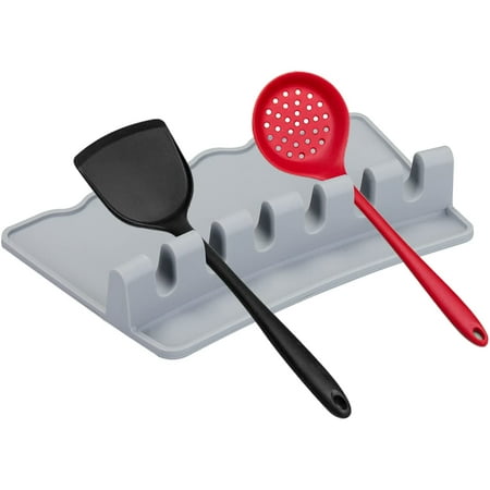 Upgraded Silicone Utensil Rest with Drip Pad for Multiple Utensils ...